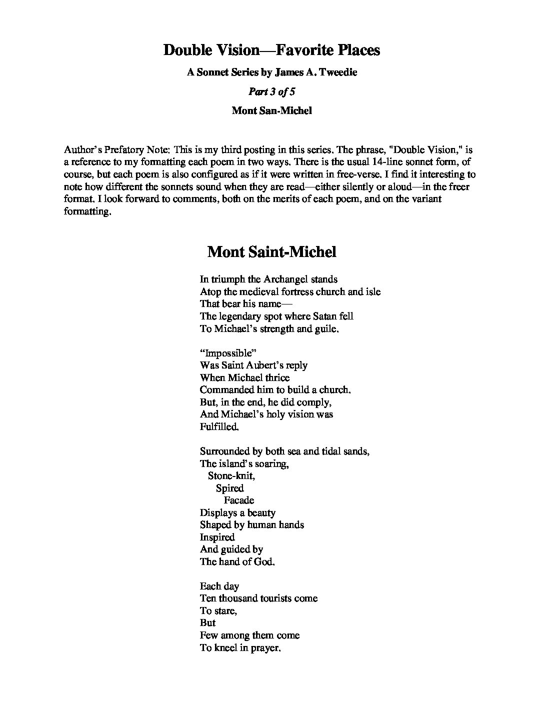 SCP Submission Mont Saint-Michel Part 3 of 5 | Society of Classical Poets