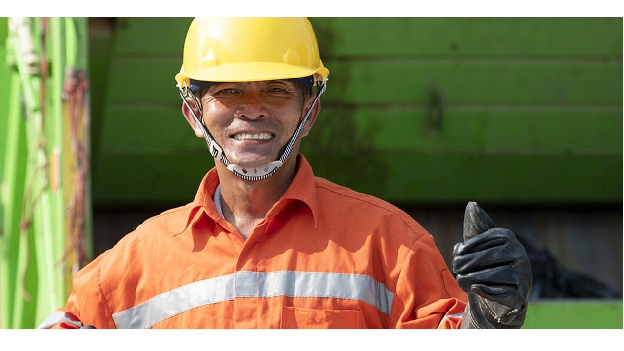 garbage man smiling thumbs up | Society of Classical Poets