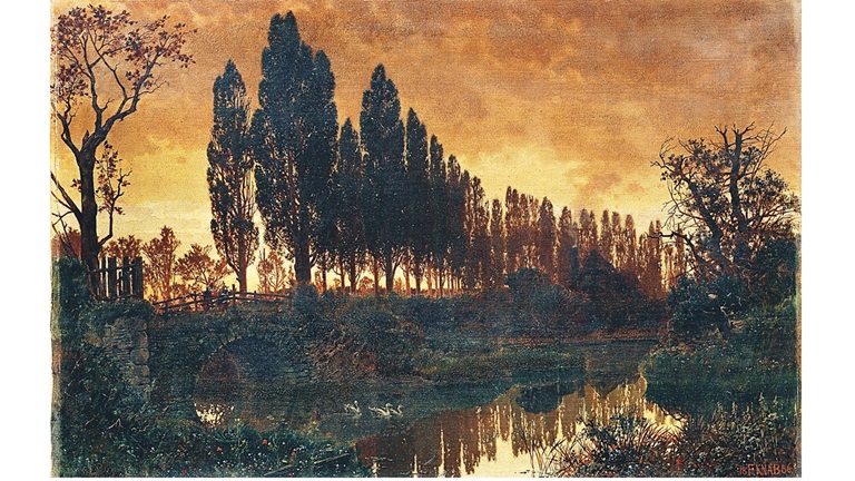 ferdinand knab dusk evening sunset trees | Society of Classical Poets