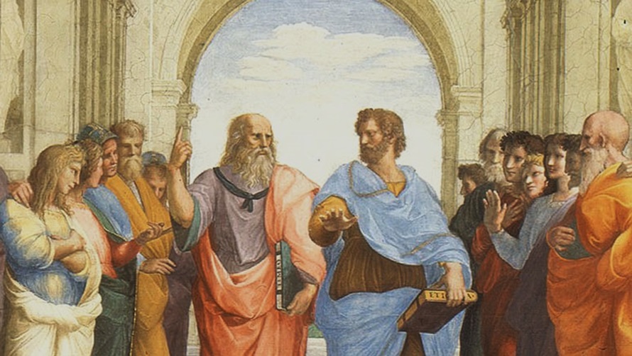 detail of Plato and Aristotle by Raphael – Society of Classical Poets